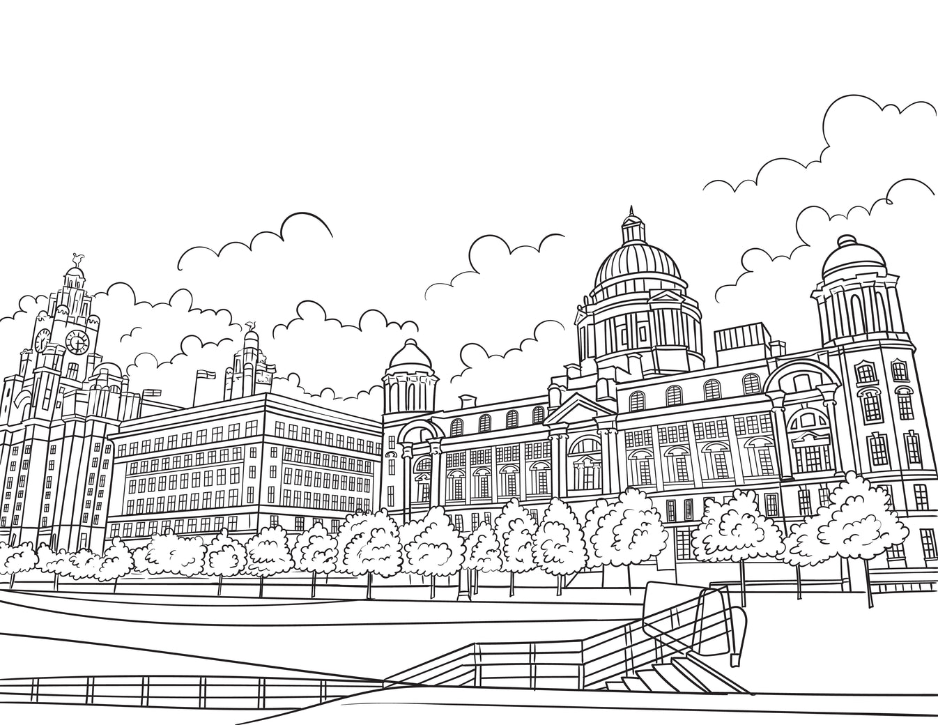 Liverpool Colouring Book | Liverpool Landmarks Colouring Book – Colour ...