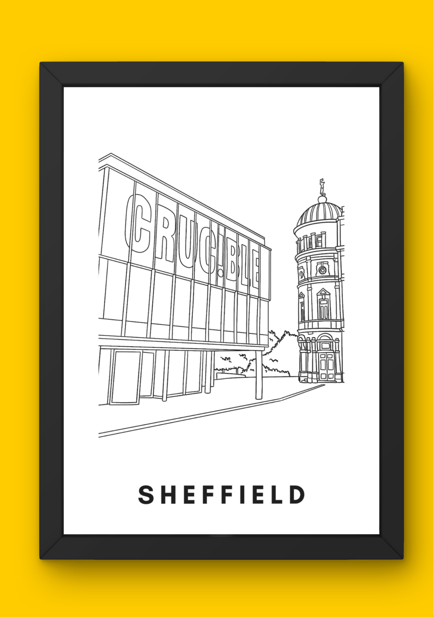 Sheffield Wall Art (A4) – Colour Your Streets