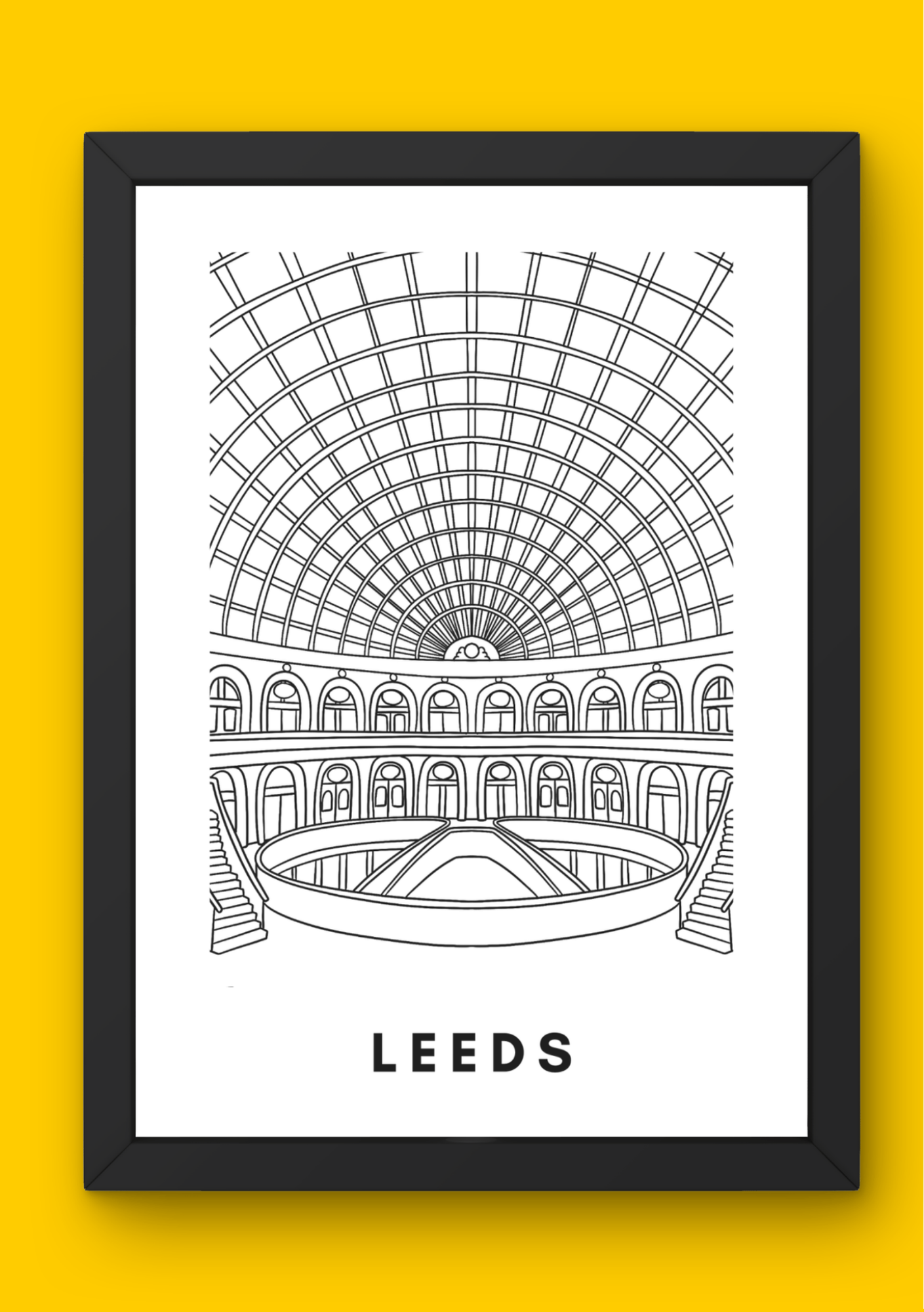 Leeds Wall Art (A4) – Colour Your Streets