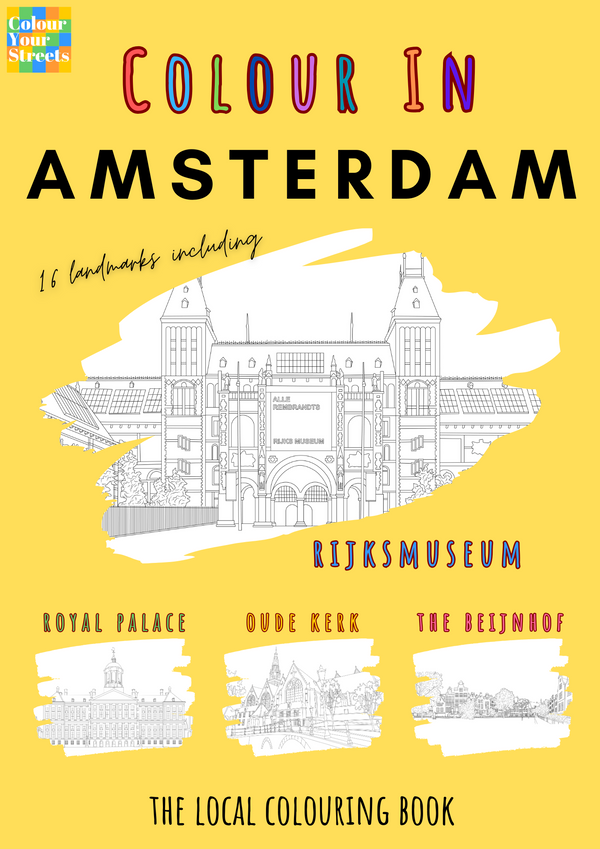 Amsterdam Colouring Book | Colour in Amsterdam Landmarks – Colour Your ...