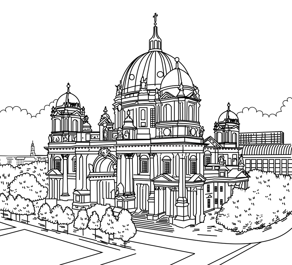 Berlin Colouring Book | Colour in Famous Landmarks in Berlin – Colour ...