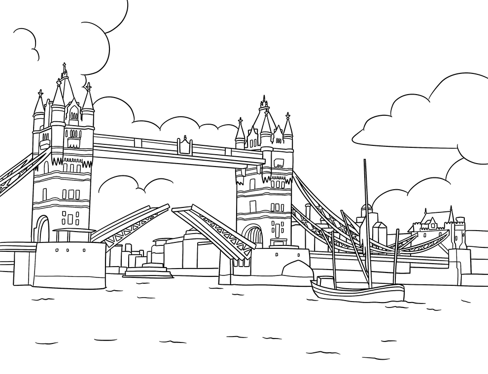 London Bridges Colouring Book (A4) – Colour Your Streets
