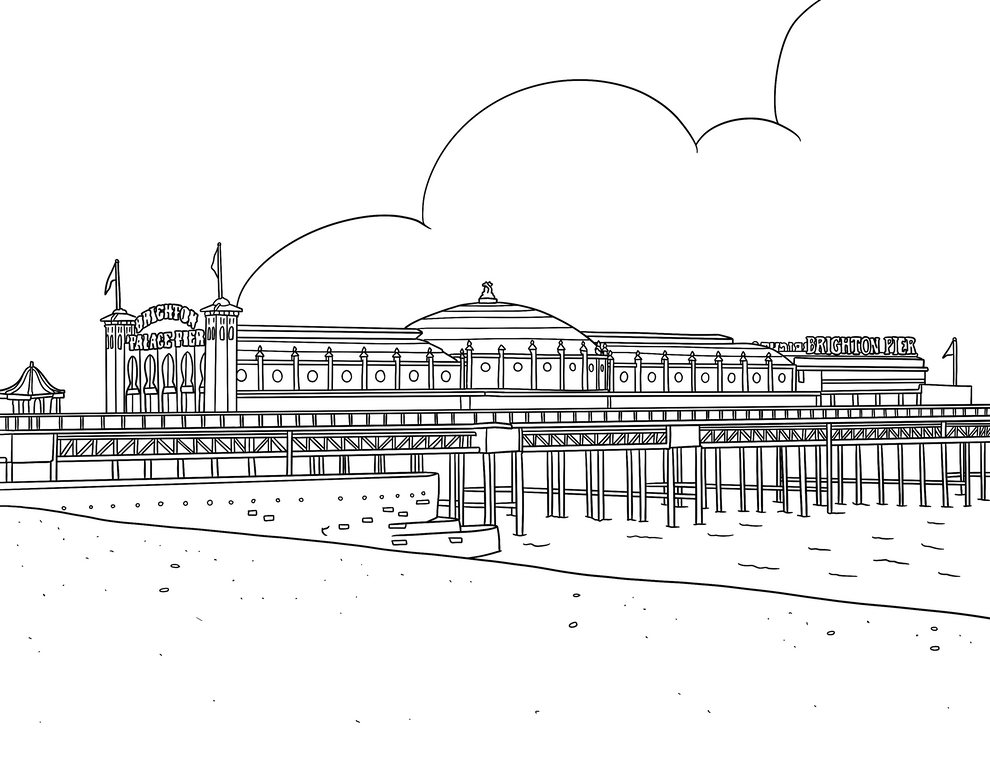Brighton Colouring Book | Colour in Brighton Landmarks – Colour Your ...