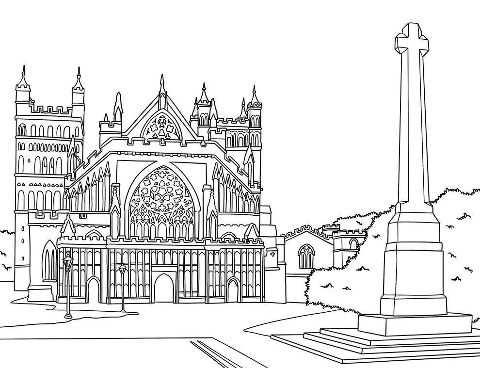 Exeter Colouring Book (A4) – Colour Your Streets