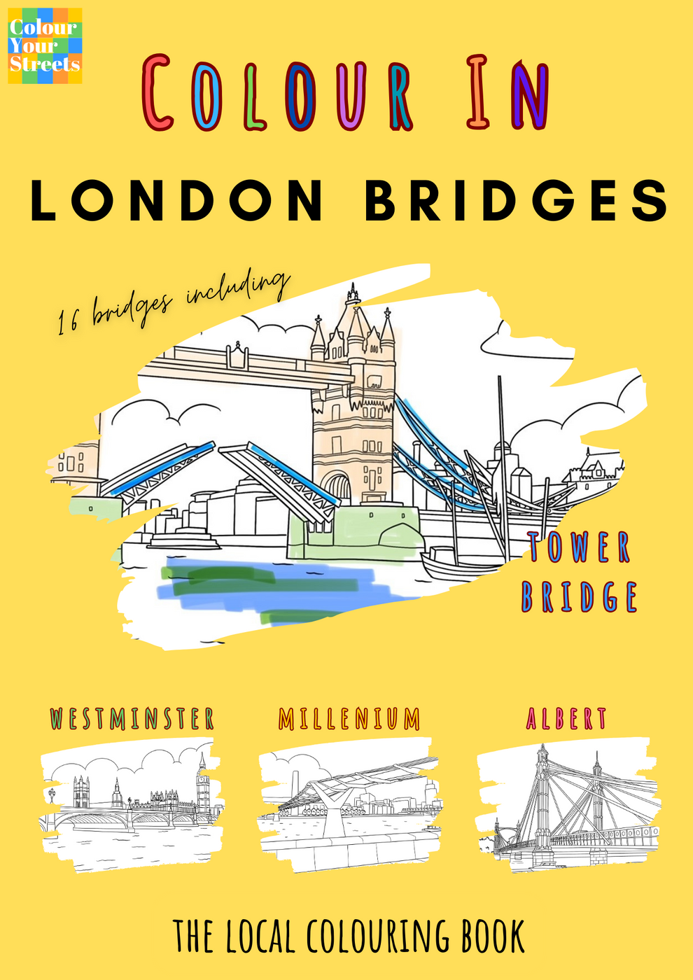 London Bridges Colouring Book (A4) – Colour Your Streets