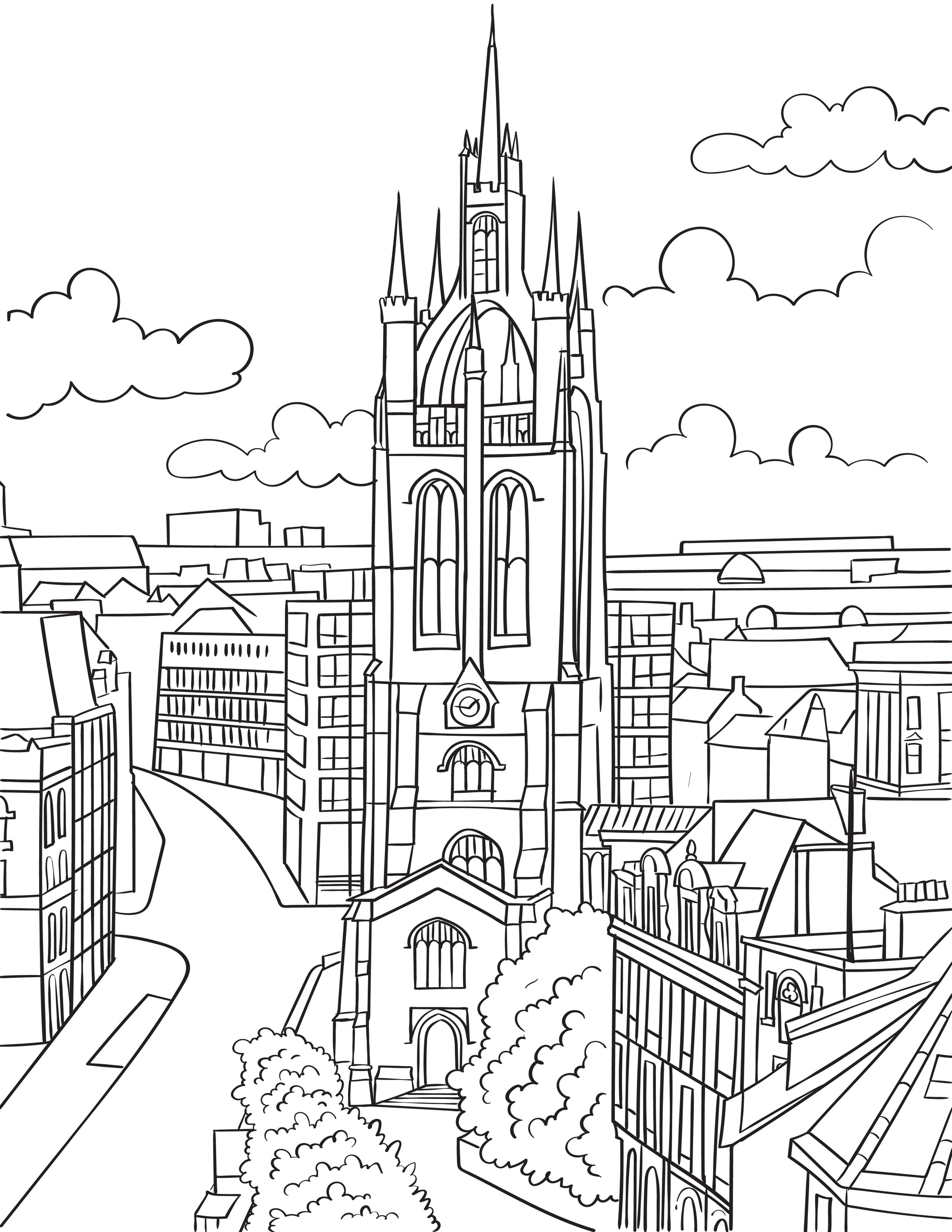 Newcastle Colouring Book (A4) – Colour Your Streets