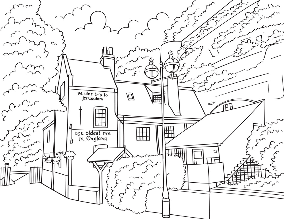 Nottingham Colouring Book (A4) – Colour Your Streets