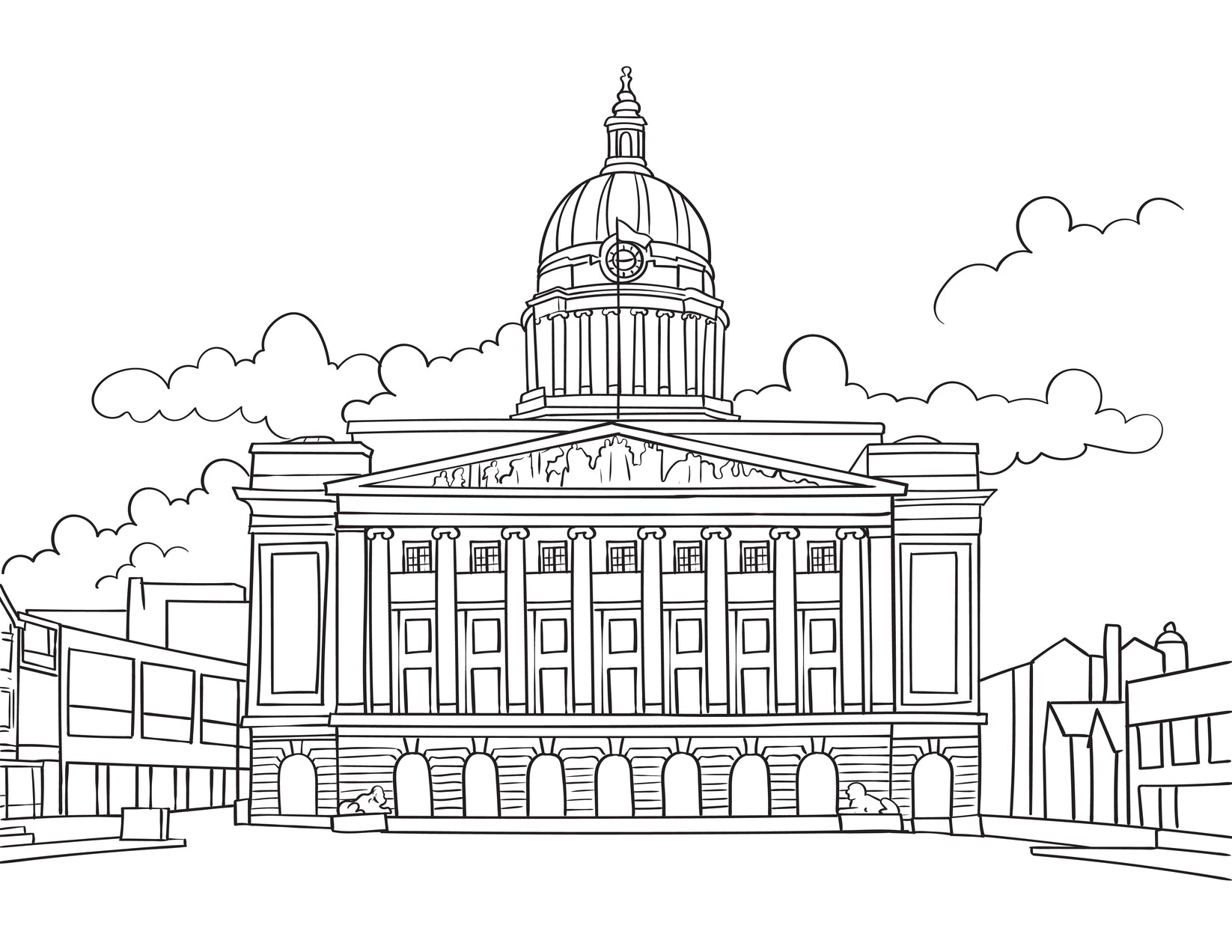 Nottingham Colouring Book (A4) – Colour Your Streets