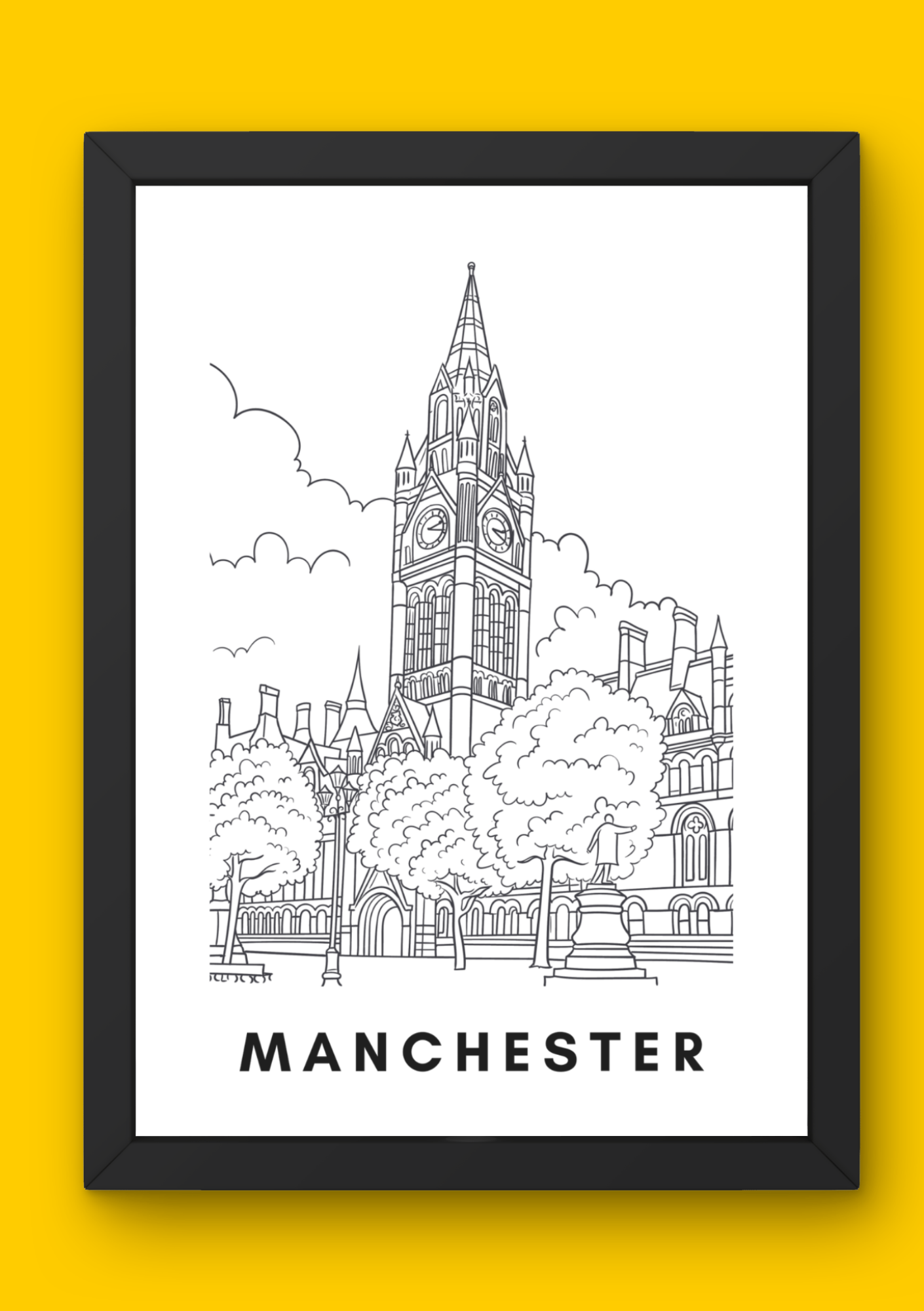 Manchester Wall Art (A4) – Colour Your Streets